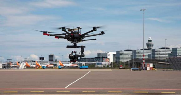 Schiphol Airport trials drones for inspection and transportation